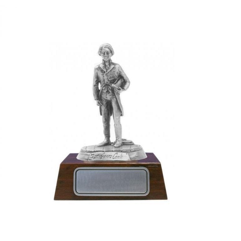 S016 James Cook Holding Cap Figurine – Buckingham Pewter